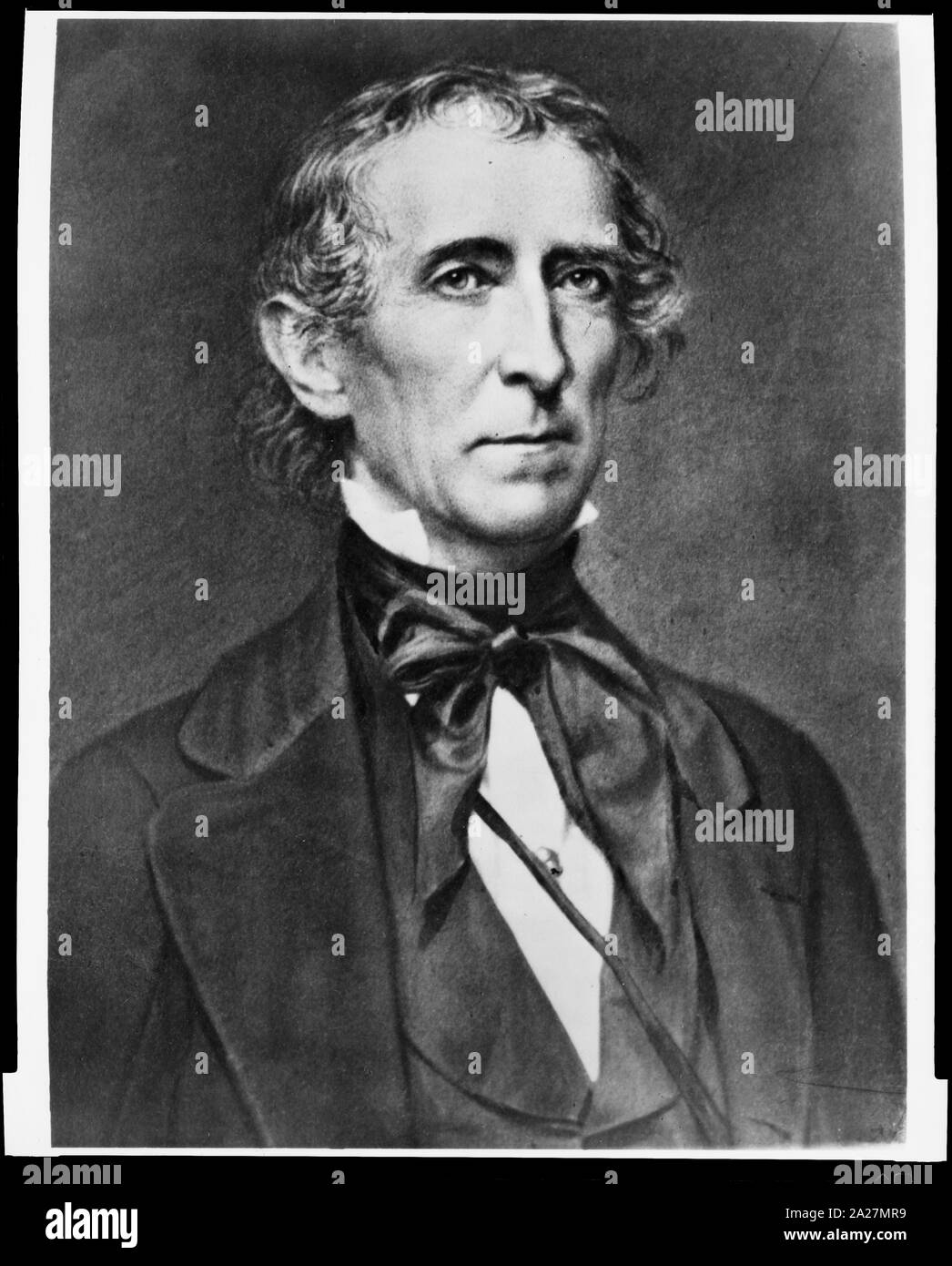 President John Tyler, half-length portrait, facing right Stock Photo ...