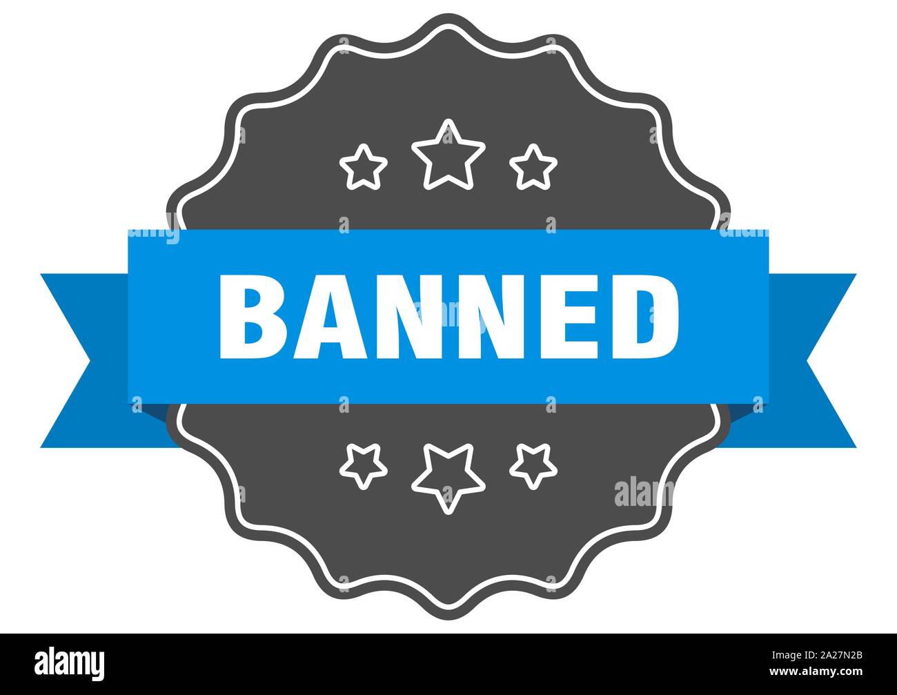 banned blue label. banned isolated seal. banned Stock Vector Image ...