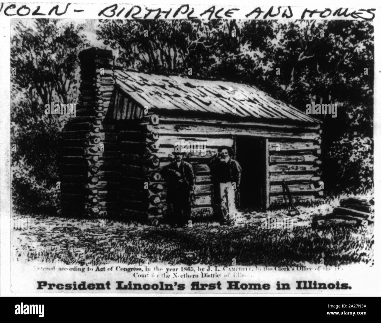 President Lincoln's first home in Illinois Stock Photo - Alamy