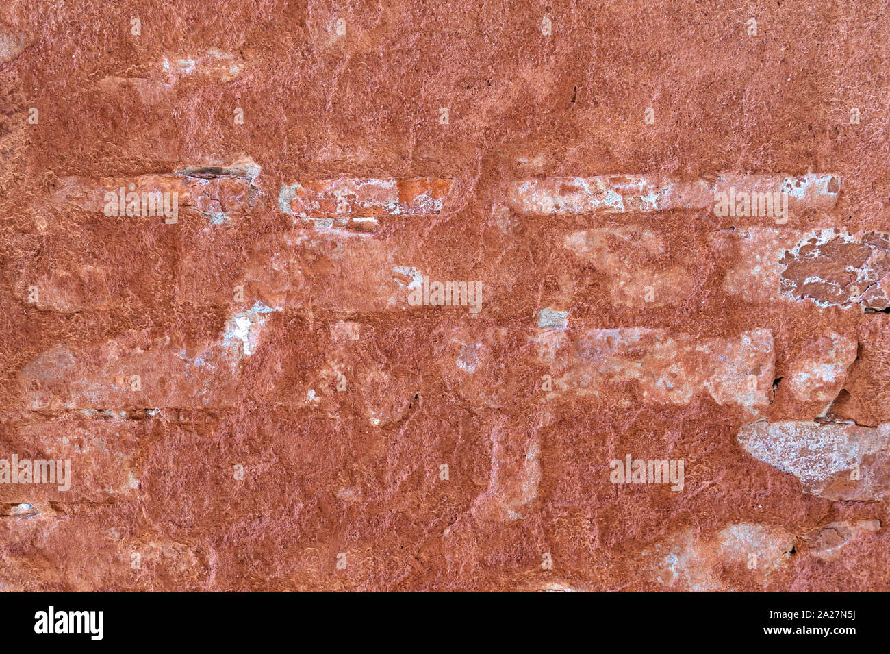 Texture of old red clay plaster on the wall Stock Photo - Alamy