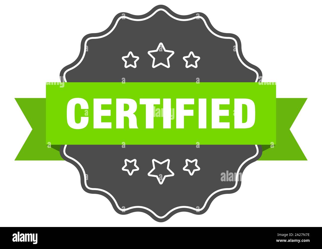 certified isolated seal. certified green label. certified Stock Vector Image & Art - Alamy