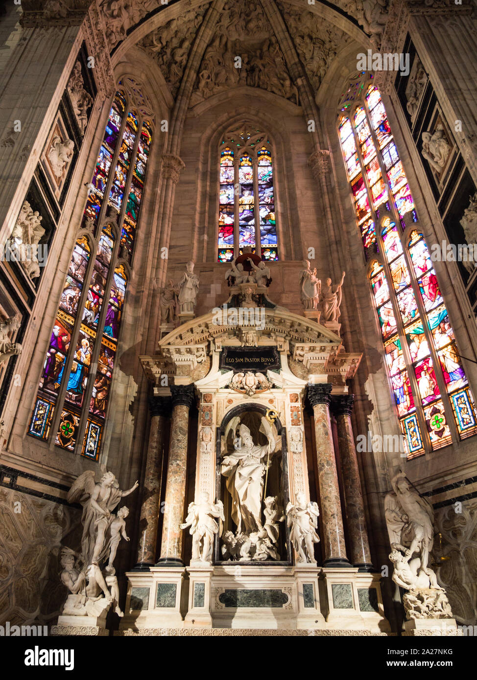 Stained glass window duomo in hi-res stock photography and images - Alamy