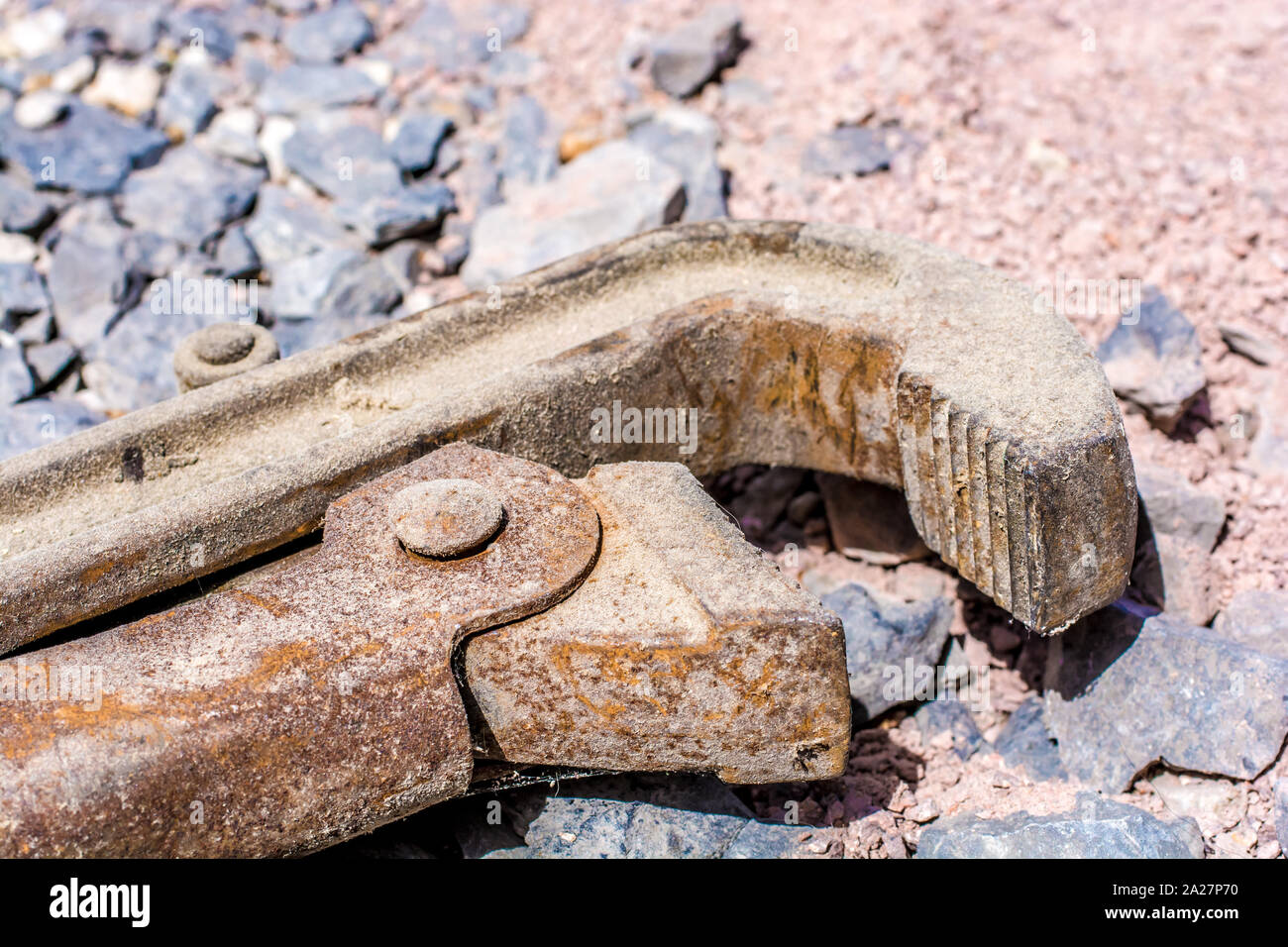 Rusty pipe wrench Stock Photo - Alamy