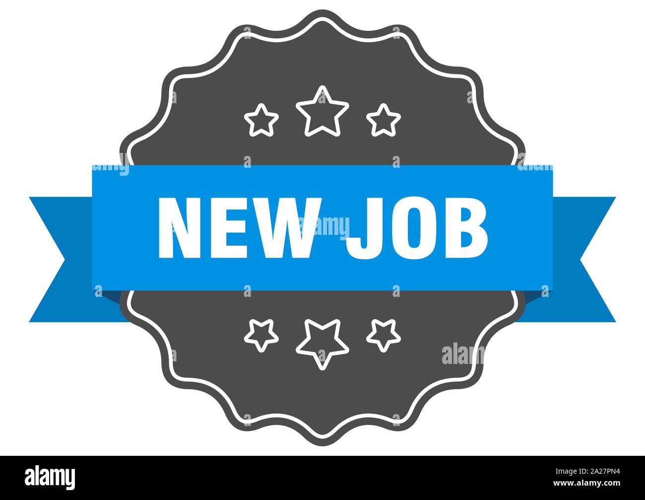 new job blue label. new job isolated seal. new job Stock Vector Image ...