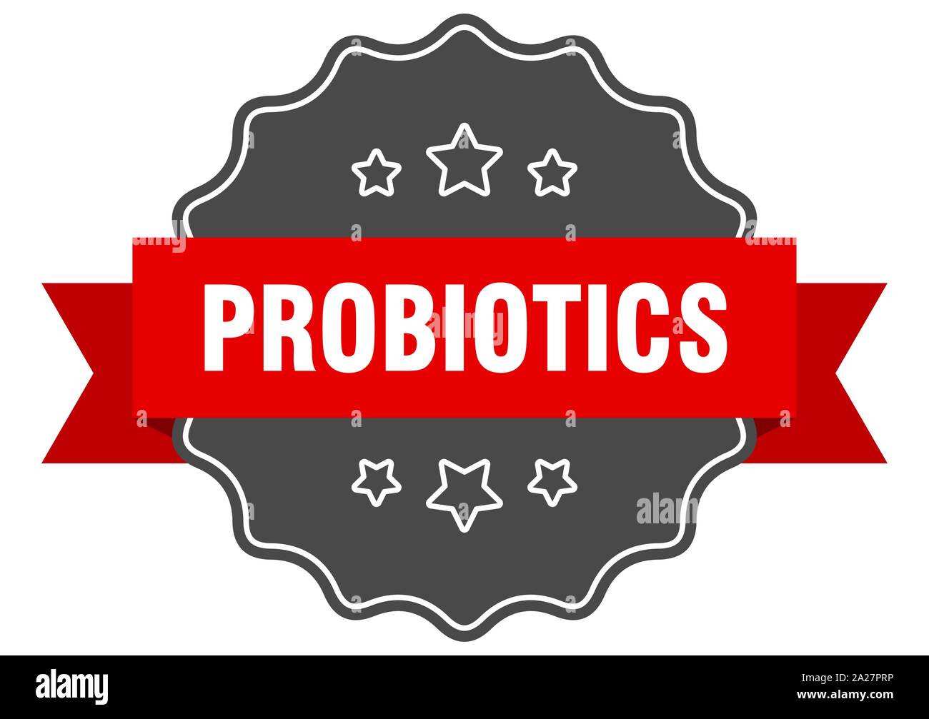 probiotics red label. probiotics isolated seal. probiotics Stock Vector ...