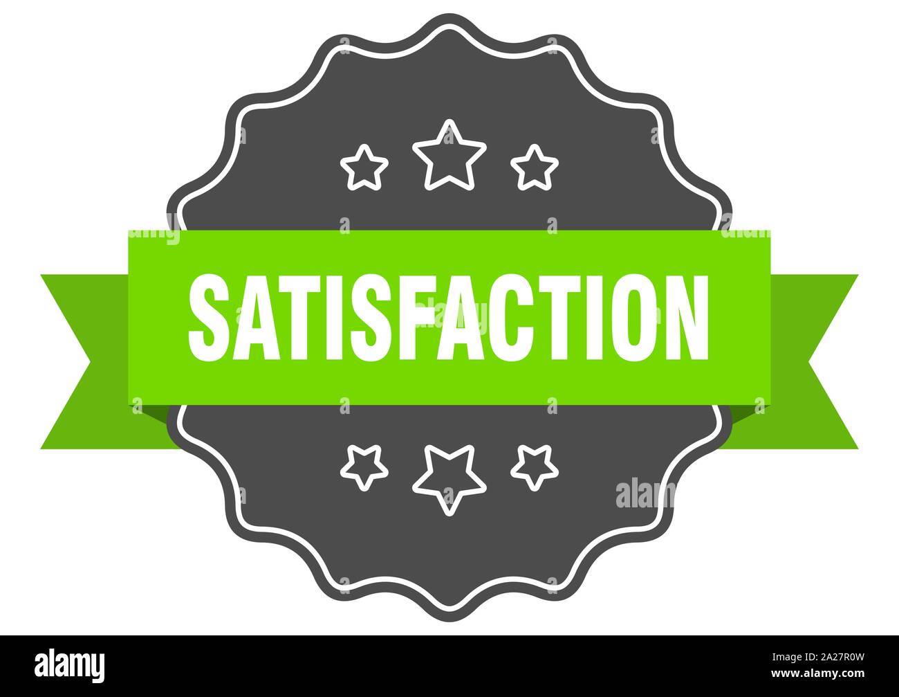 satisfaction isolated seal. satisfaction green label. satisfaction ...