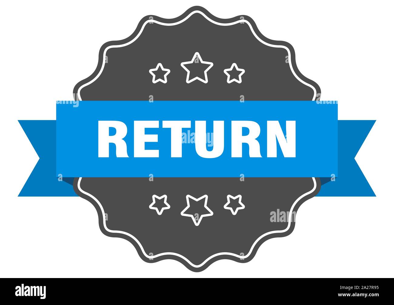 return blue label. return isolated seal. return Stock Vector Image ...