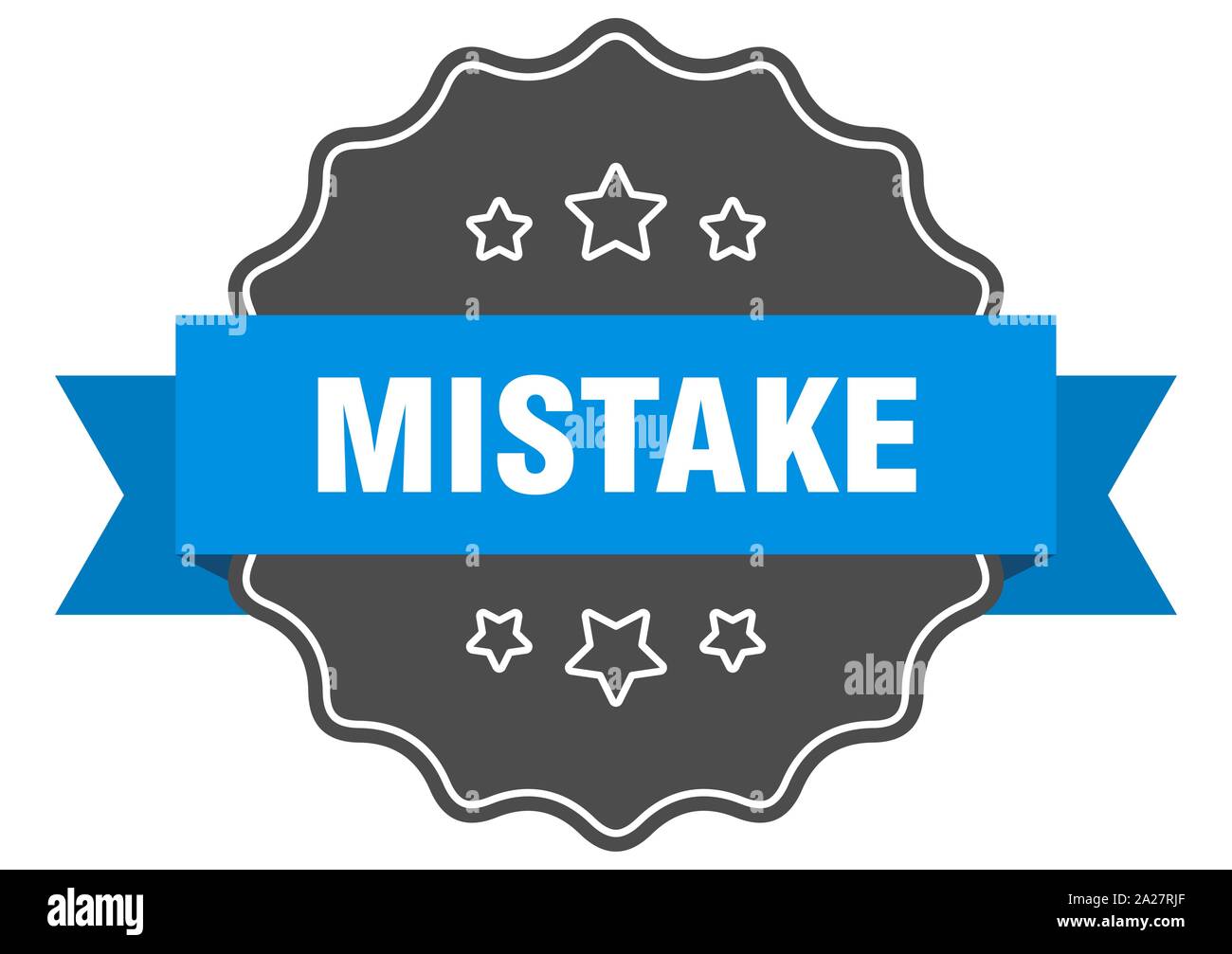 mistake blue label. mistake isolated seal. mistake Stock Vector Image ...