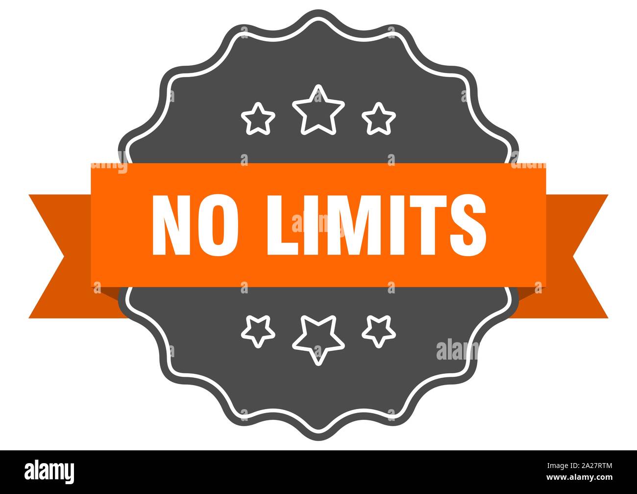 no limits isolated seal. no limits orange label. no limits Stock Vector ...