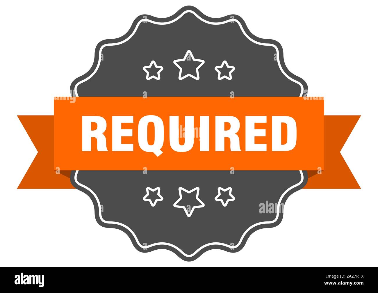 required isolated seal. required orange label. required Stock Vector ...