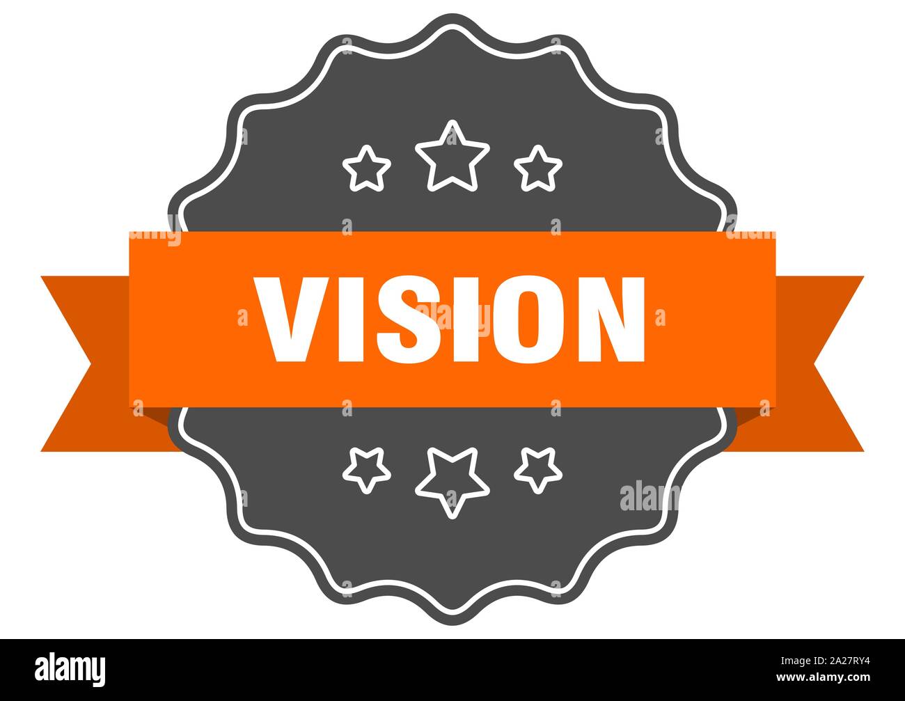 vision isolated seal. vision orange label. vision Stock Vector Image ...