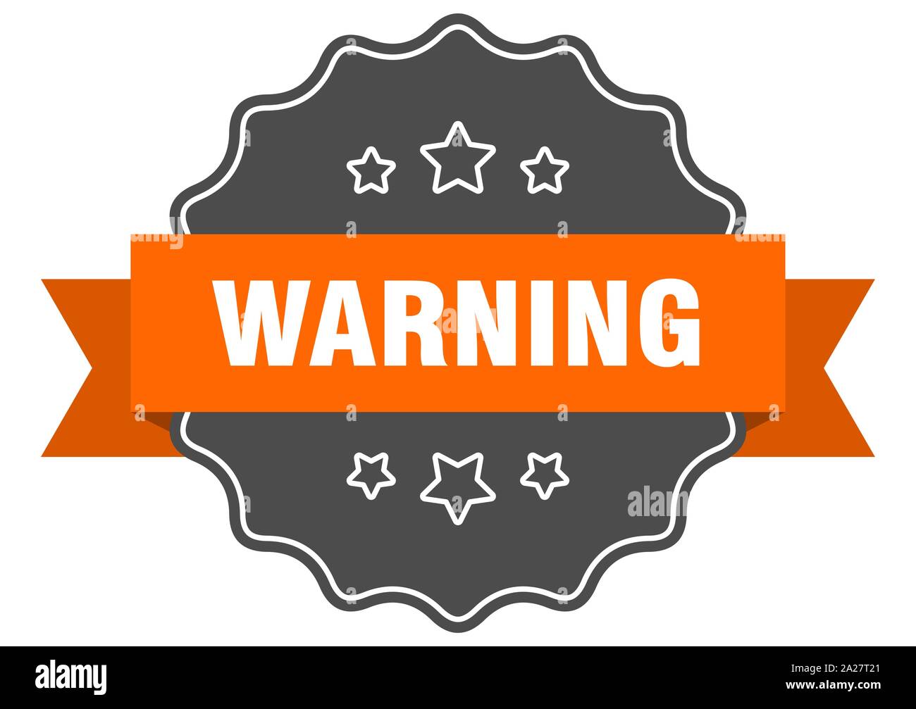 warning isolated seal. warning orange label. warning Stock Vector Image ...