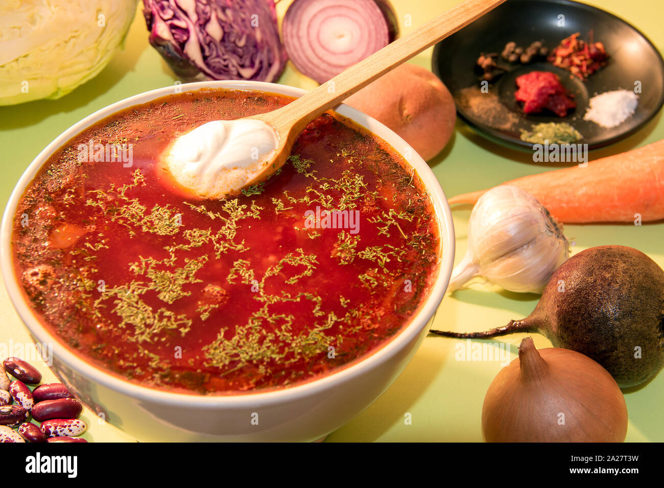 Tasty borscht borsch dark hi-res stock photography and images - Alamy