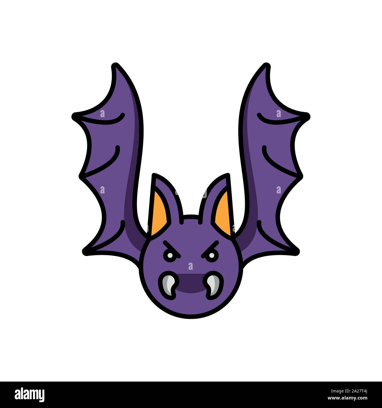 halloween bat animal character icon Stock Vector Image & Art - Alamy