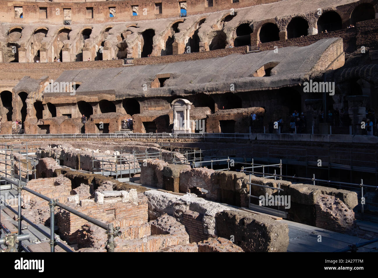 Stunning wide angled views inside of the Colosseum, Rome showing ...