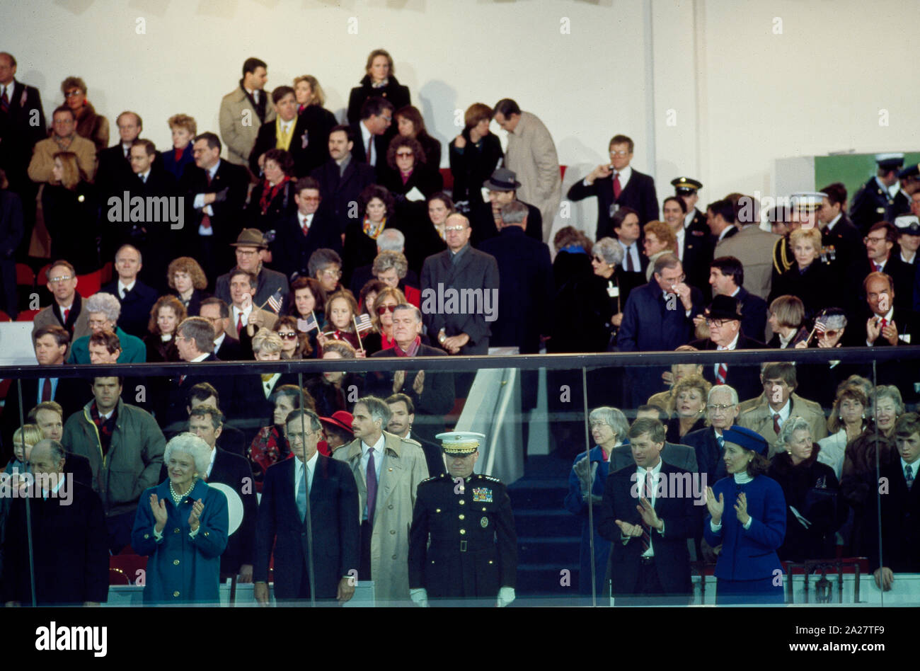 Presidential reviewing stand at the Inaugural Parade for President ...