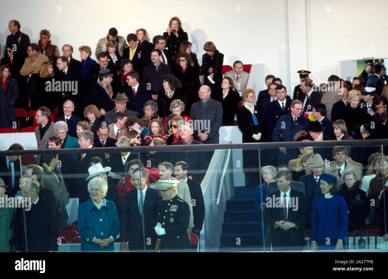 Presidential reviewing stand at the Inaugural Parade for President ...