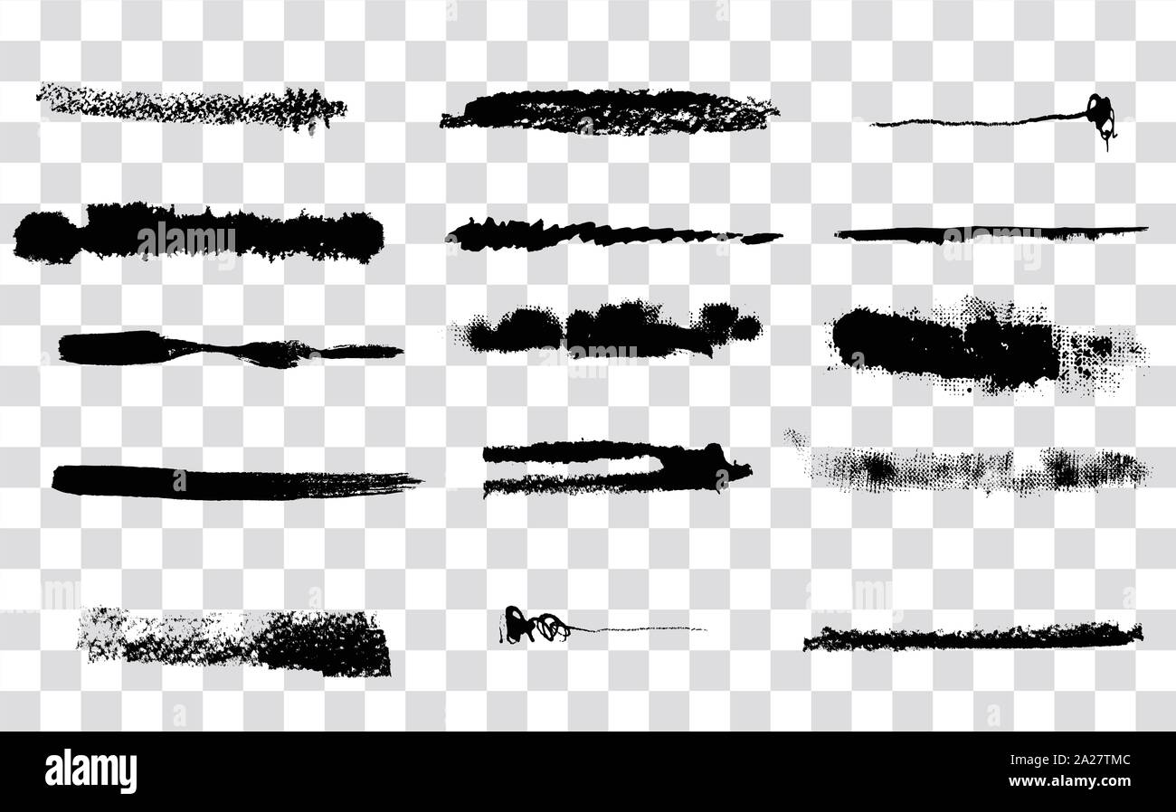 Set of Paint brushes on the transparent background Stock Vector Image ...