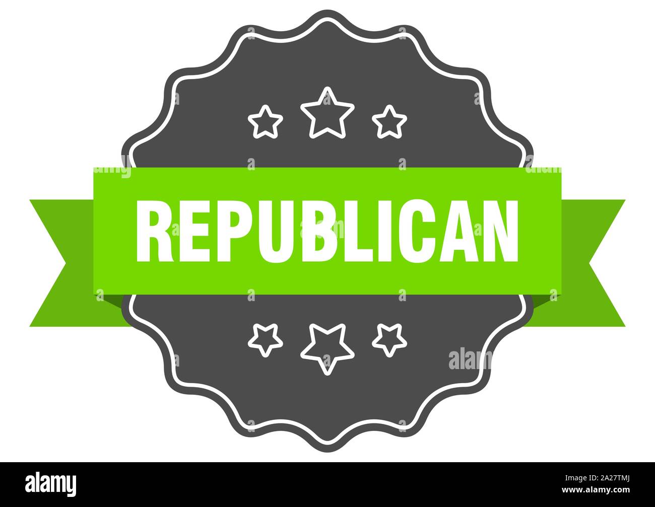 republican isolated seal. republican green label. republican Stock ...