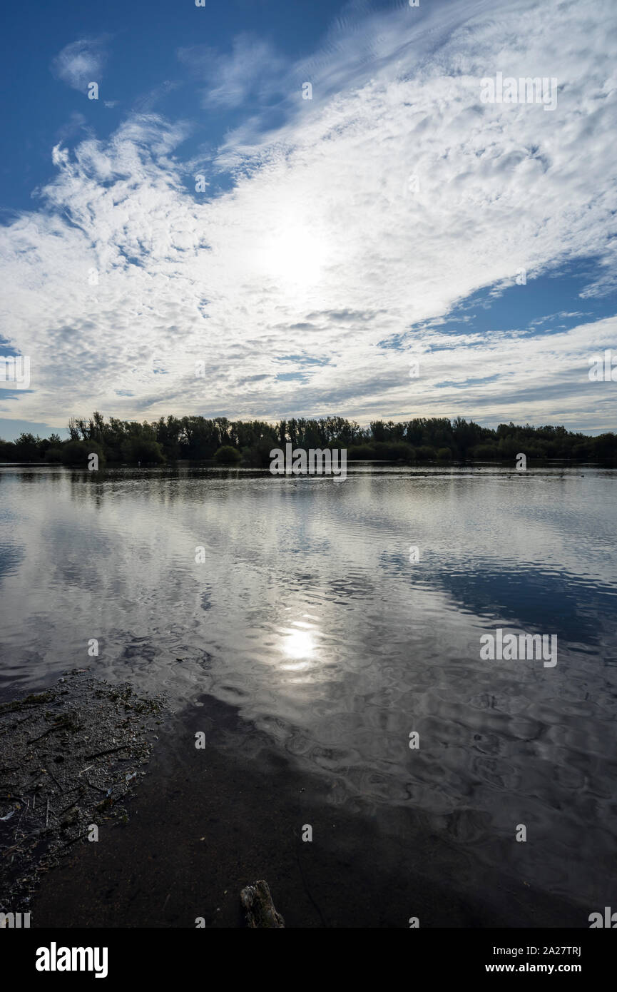 lake and sky reflection Stock Photo - Alamy