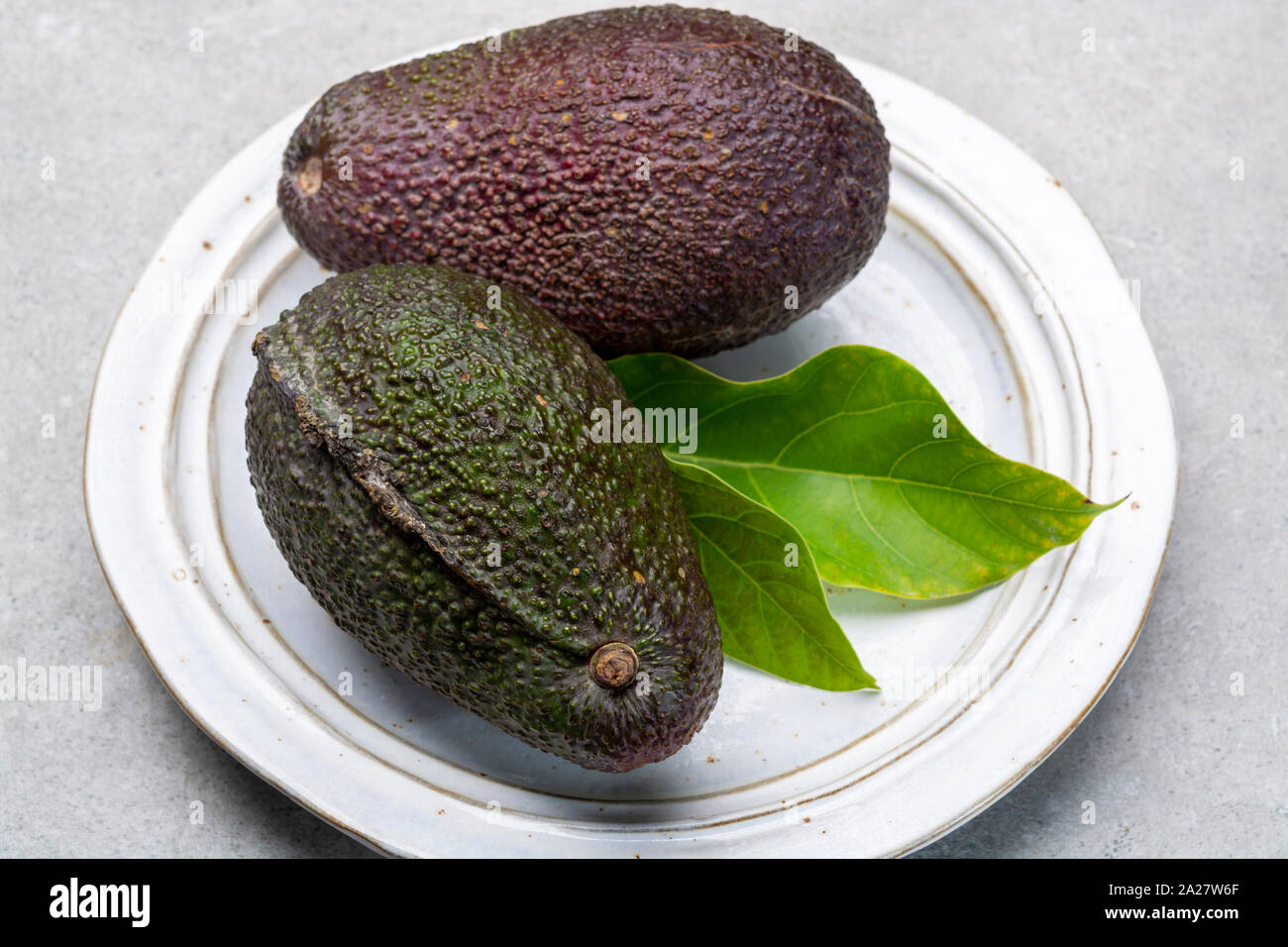 New harvest of fresh ripe hass avocado close up Stock Photo - Alamy