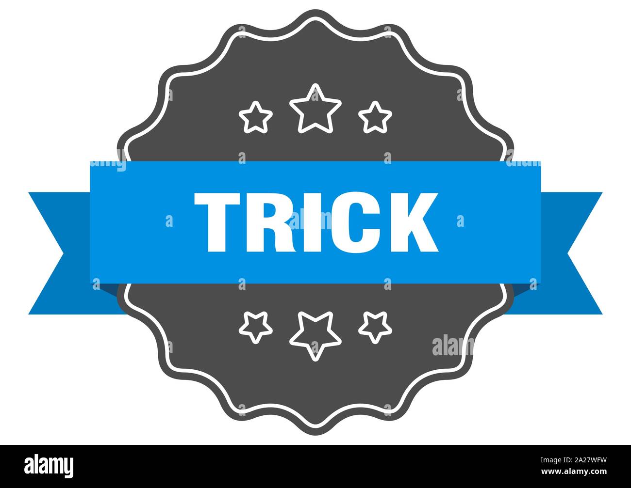 trick blue label. trick isolated seal. trick Stock Vector Image & Art ...