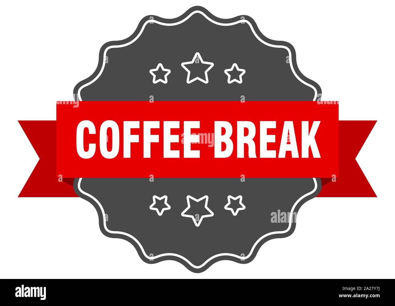 coffee break red label. coffee break isolated seal. coffee break Stock ...