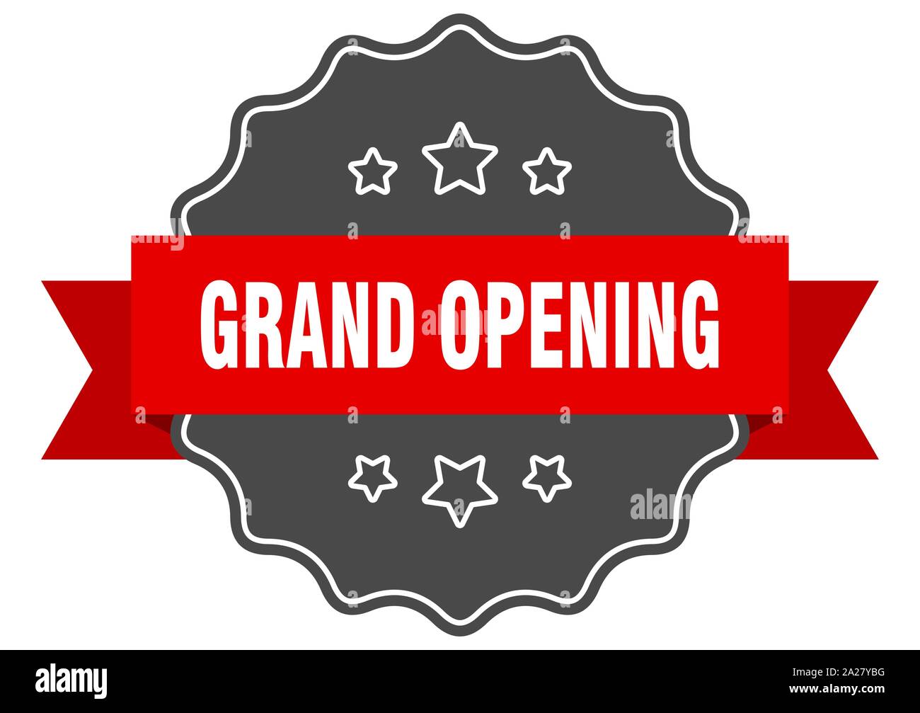 grand opening red label. grand opening isolated seal. grand opening ...