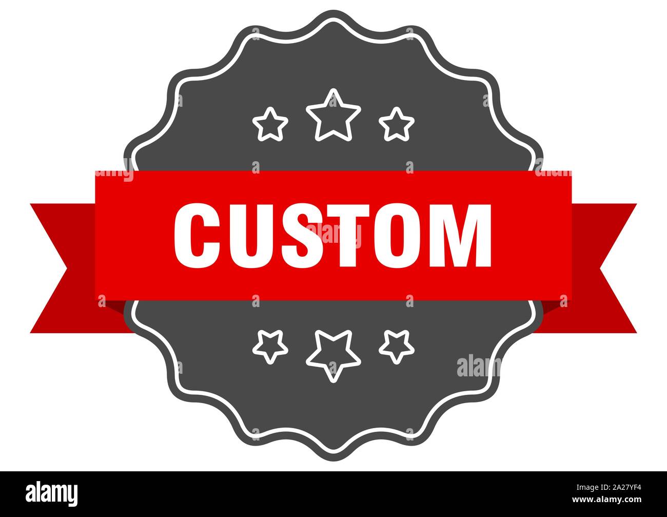 custom red label. custom isolated seal. custom Stock Vector Image & Art ...
