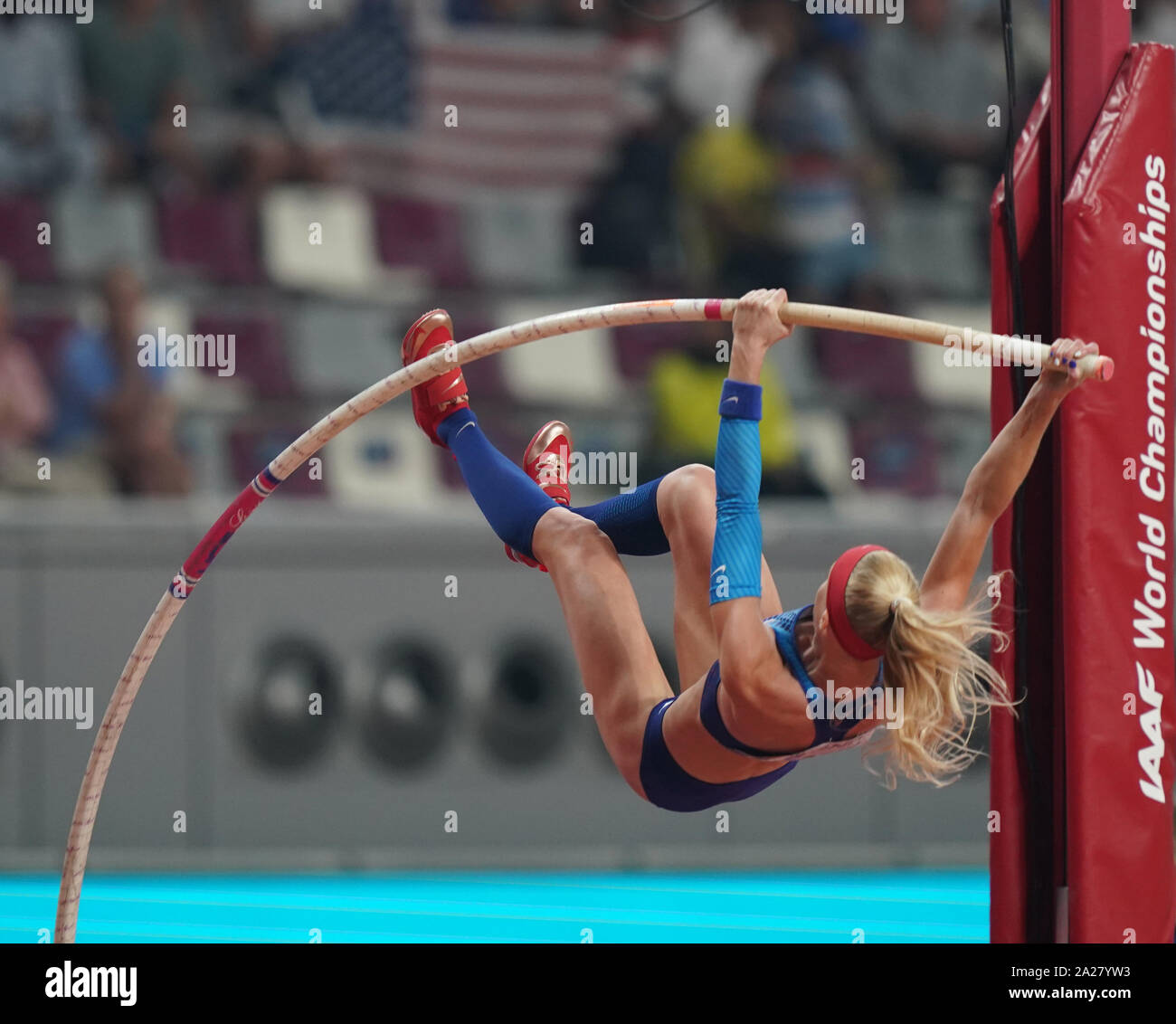 Sandi Morris (USA) in action during the women’s pole vault - IAAF World ...