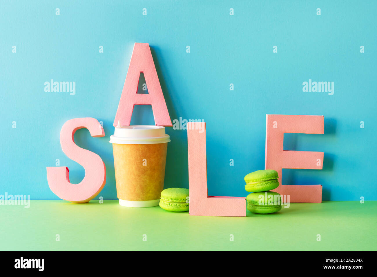 The word SALE is made up of large paper letters Stock Photo - Alamy