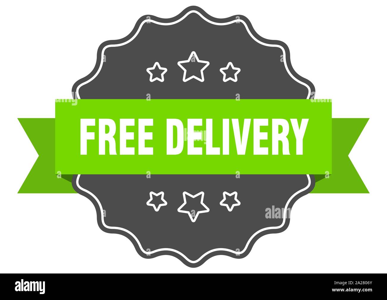 free delivery isolated seal. free delivery green label. free delivery ...