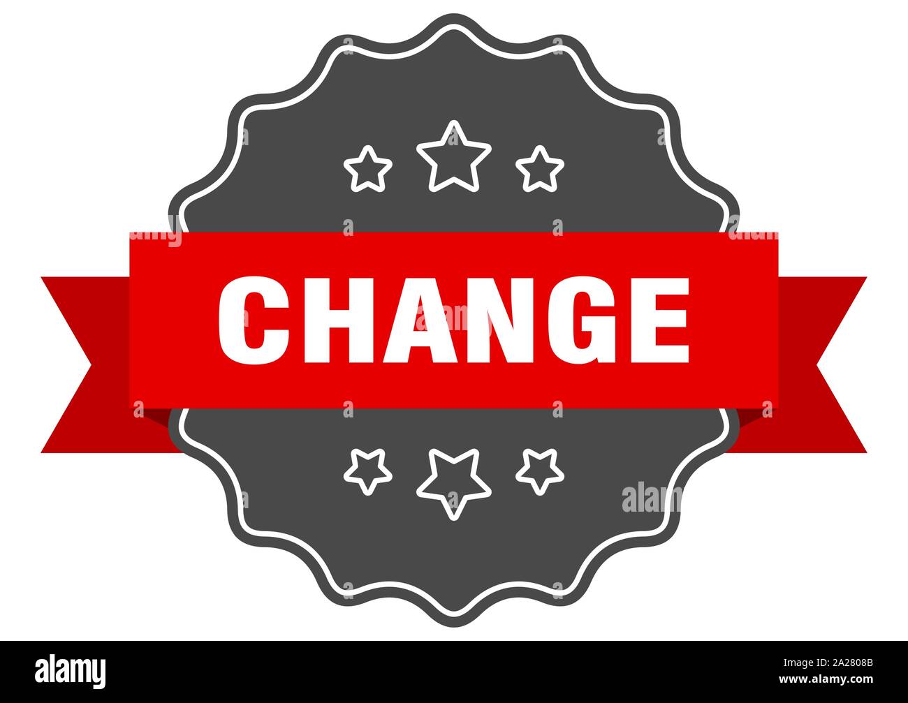 change red label. change isolated seal. change Stock Vector Image & Art ...