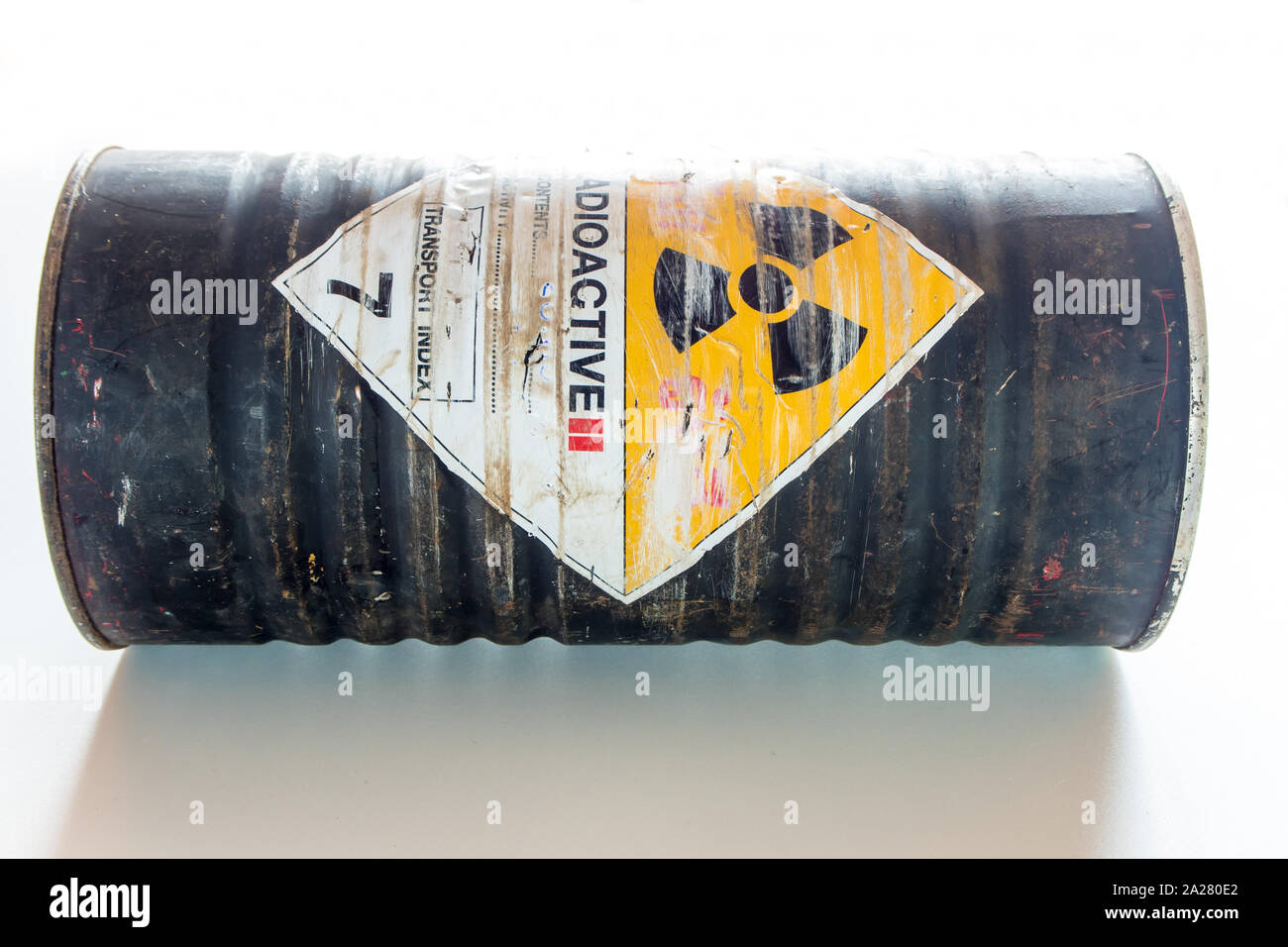 Cylinder shape container of Radioactive material Stock Photo - Alamy