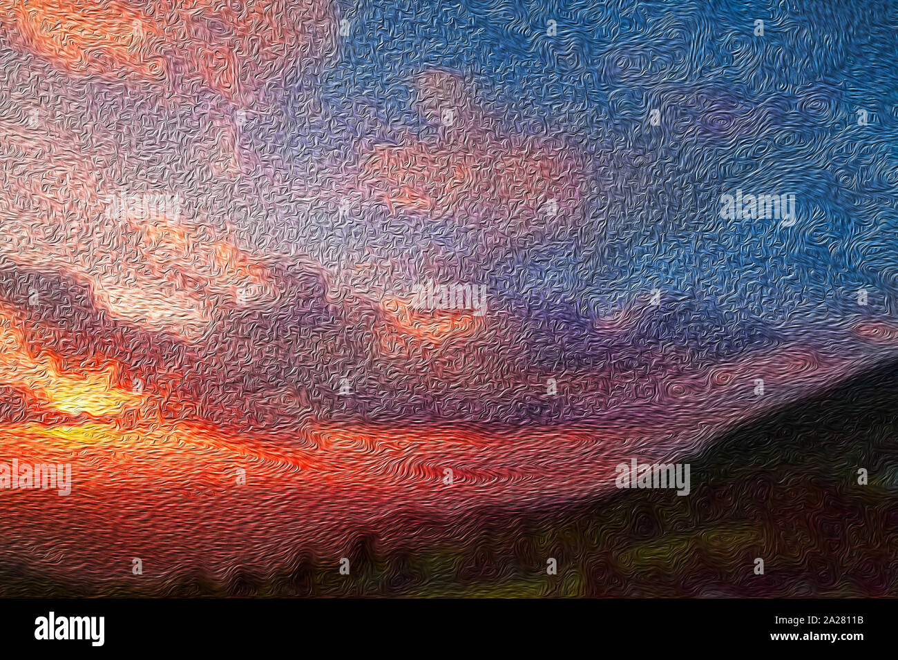 An abstract blurry landscape photo manipulation Stock Photo - Alamy