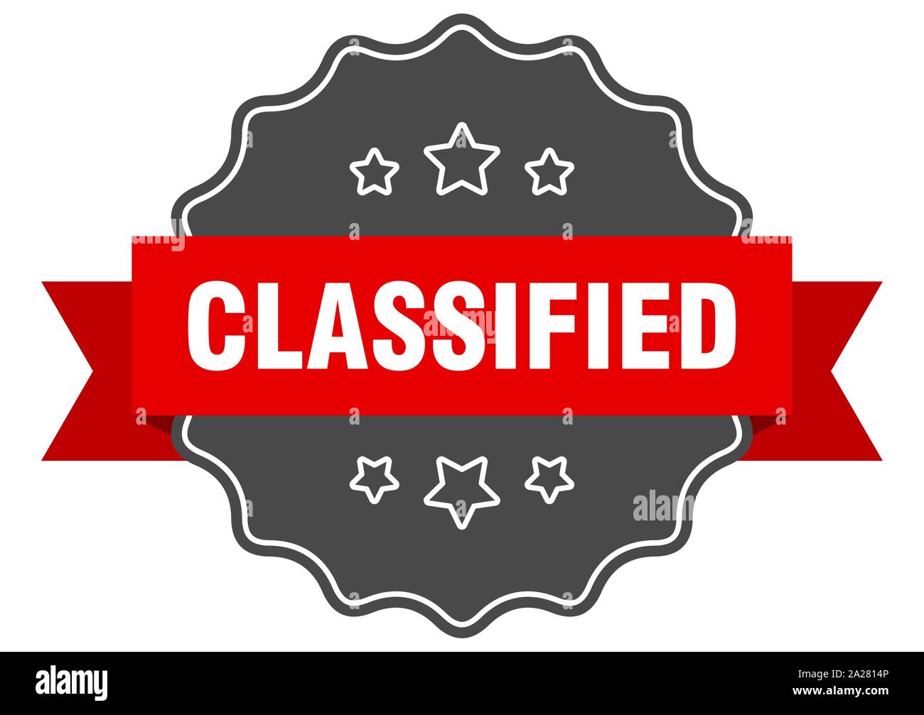 Classified sign black red hi-res stock photography and images - Alamy