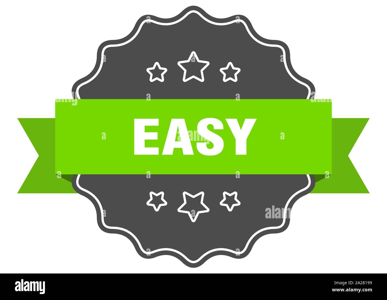 easy isolated seal. easy green label. easy Stock Vector Image & Art - Alamy