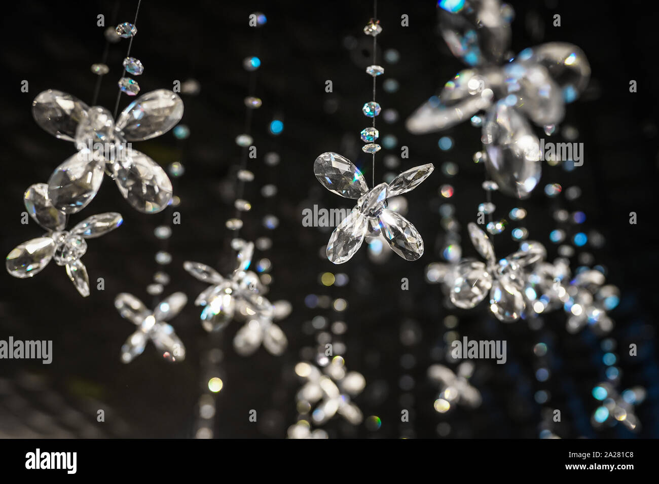 Beautiful and luxurious hanging crystals Stock Photo - Alamy
