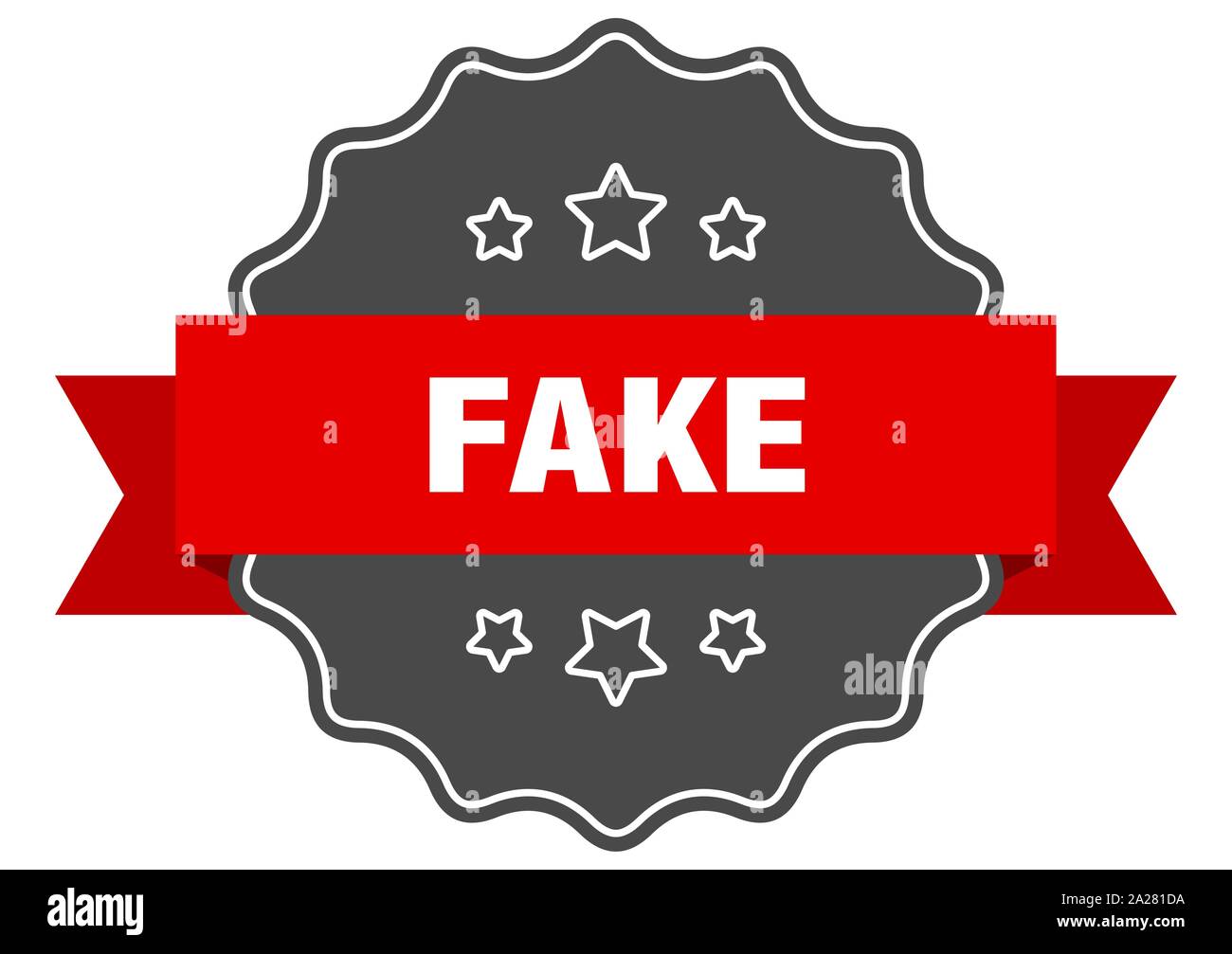 fake red label. fake isolated seal. fake Stock Vector Image & Art - Alamy