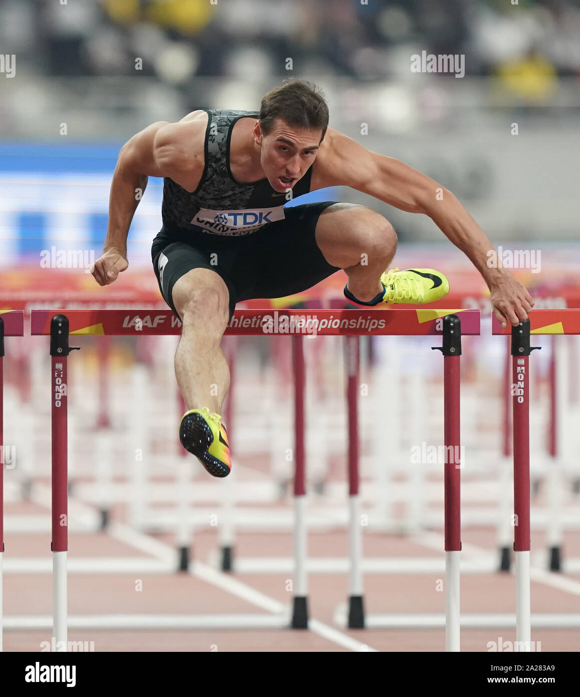 Doha, Qatar. 30th Sep, 2019. Sergey Shubenkov (ANA) in action during ...
