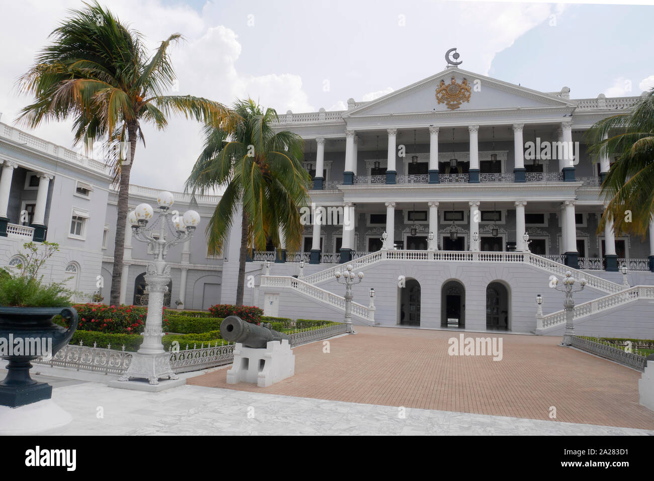 EXTERIOR FACADE OF THE FALAKNUMA PALACE Hyderabad, Telangana, INDIA ...