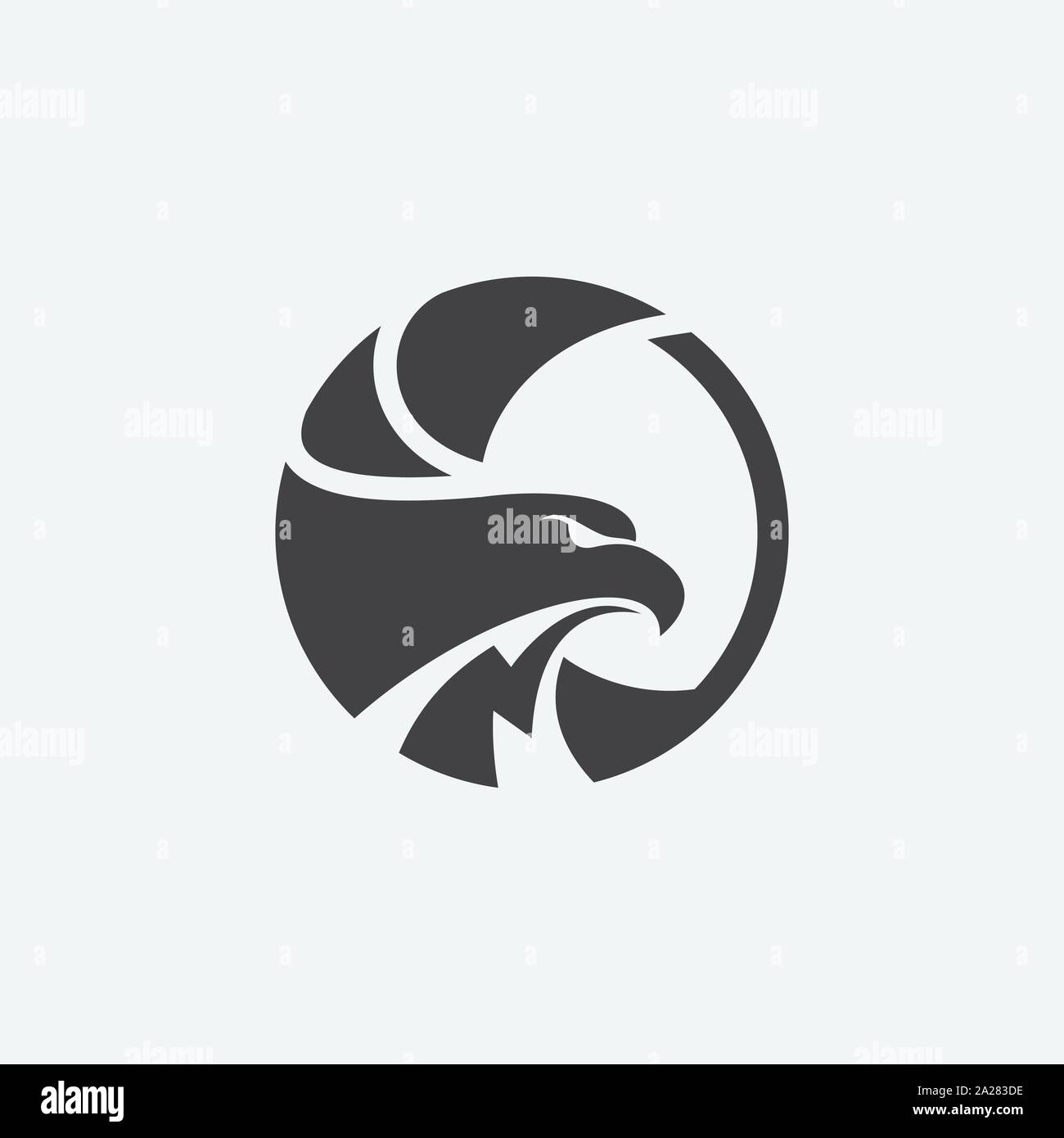 eagle icon circular design illustration, hawk icon design, eagle logo ...