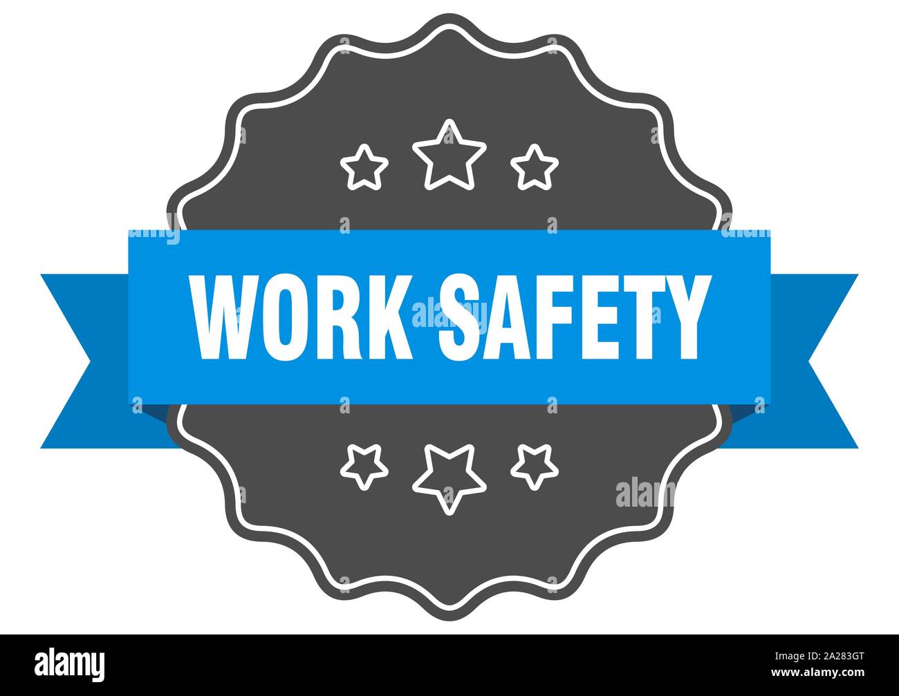 work safety blue label. work safety isolated seal. work safety Stock ...