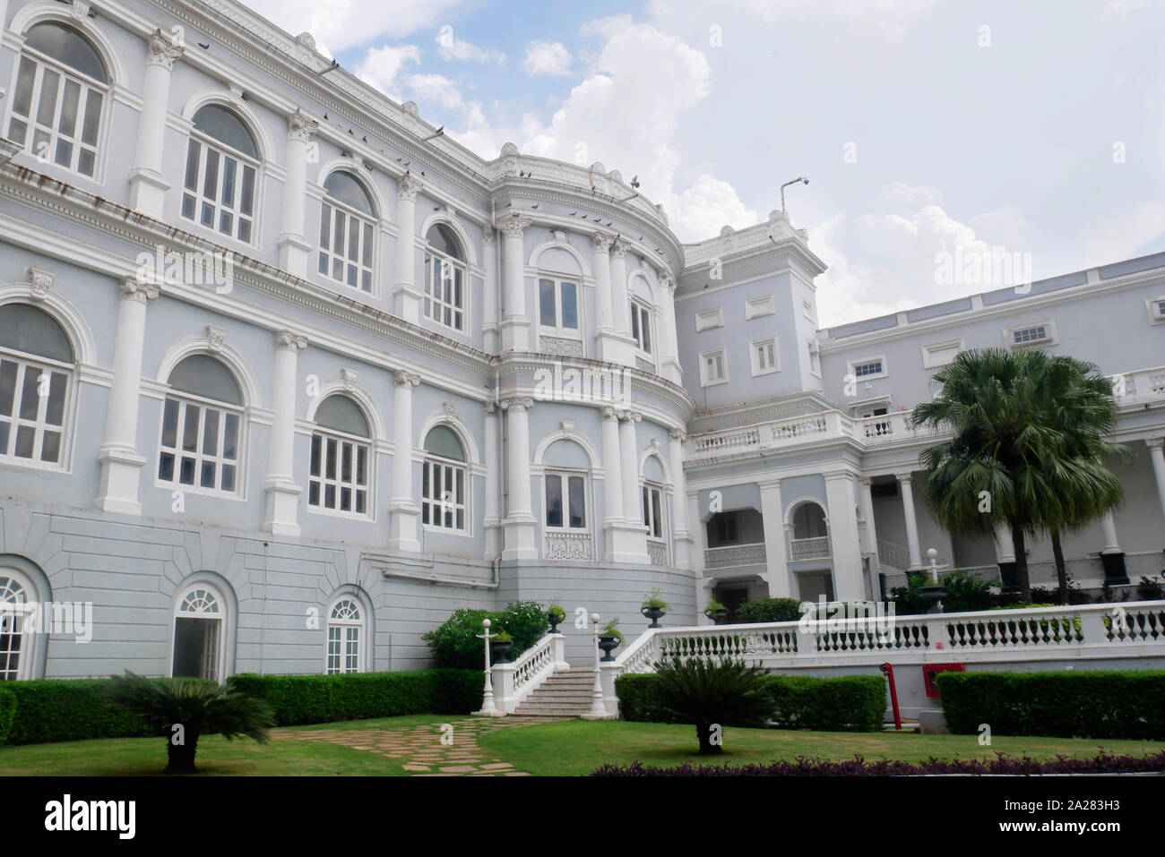 EXTERIOR FACADE OF THE FALAKNUMA PALACE Hyderabad, Telangana, INDIA ...