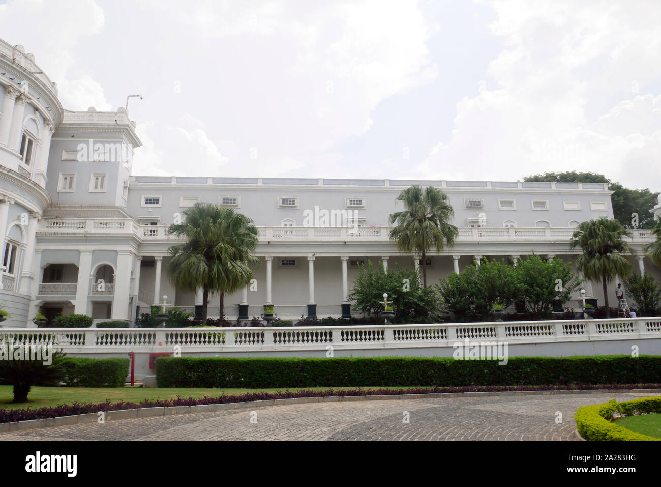 EXTERIOR FACADE OF THE FALAKNUMA PALACE Hyderabad, Telangana, INDIA ...