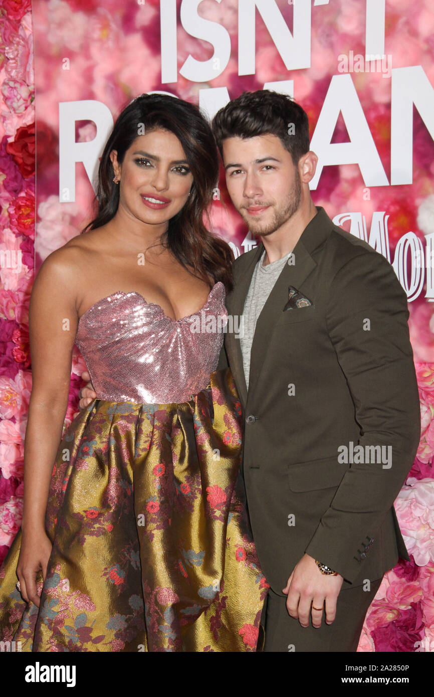 Los Angeles.CA.USA Priyanka Chopra and Nick Jonas at Isn't It Romantic ...