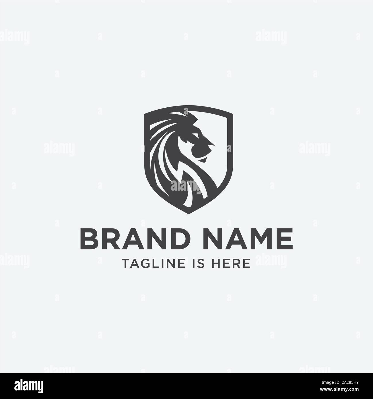 lion shield luxury logo icon, elegant lion shield logo design ...