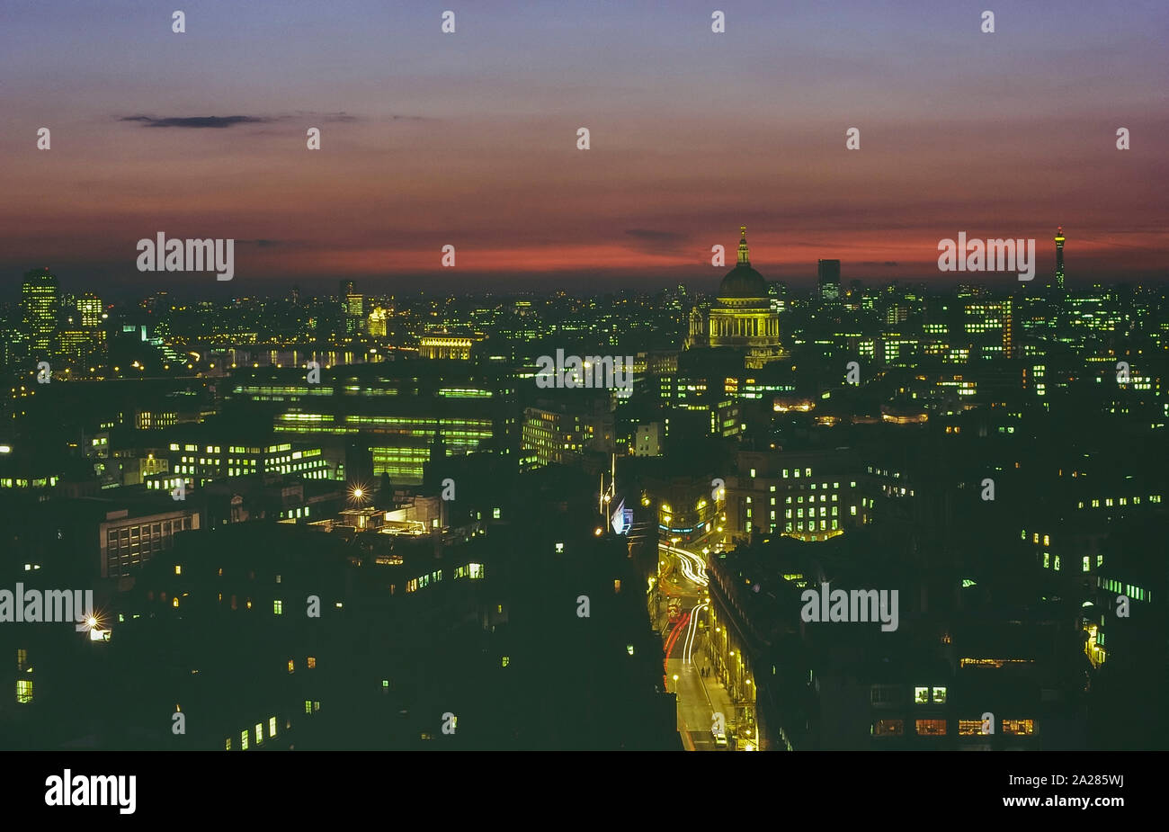 London skyline, England, UK. 1985 Stock Photo - Alamy