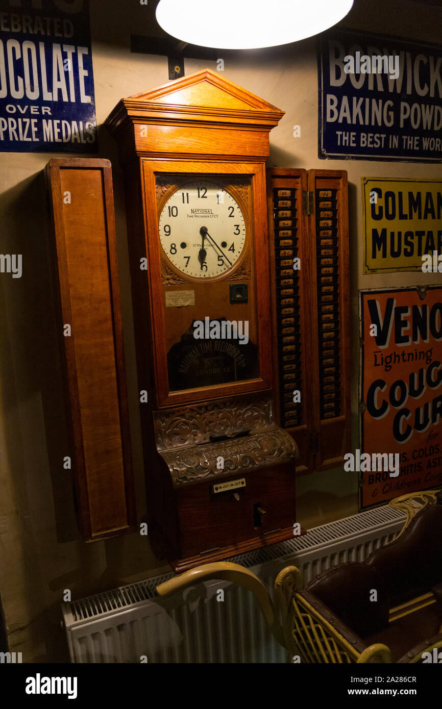 National time recorder, yesterdays world, battle, east sussex, uk Stock ...
