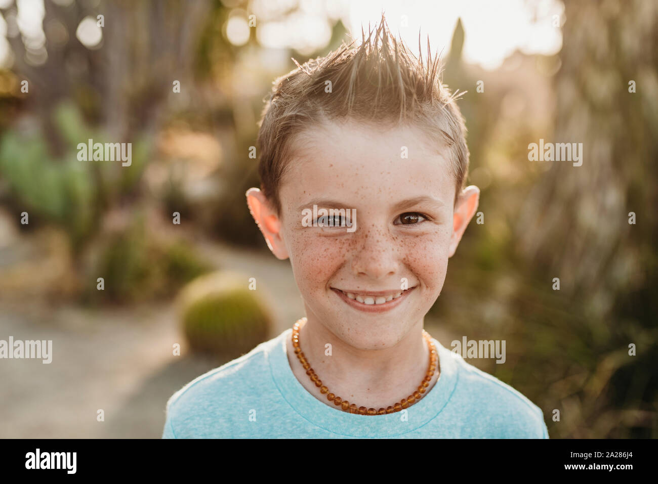 Boy blond freckles hi-res stock photography and images - Alamy